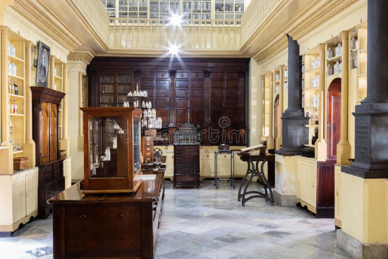 Shot of Objects Inside in Pharmaceutical Museum of Matanzas, Cuba ...