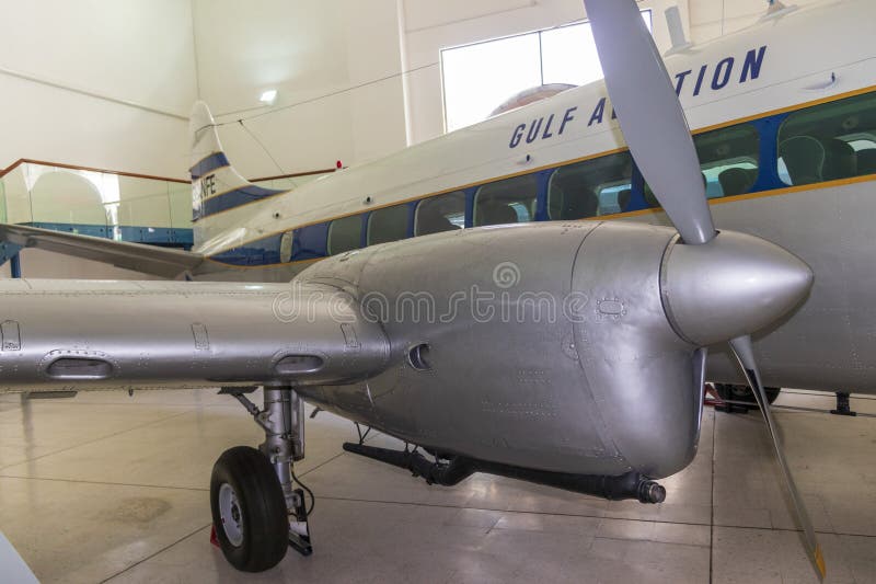 Shot of the Old Airplane in the Hangar. Aviation Editorial Stock Image ...