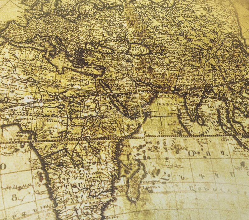 Shot of the Old, Ancient, Retro World Map. History Stock Image - Image ...