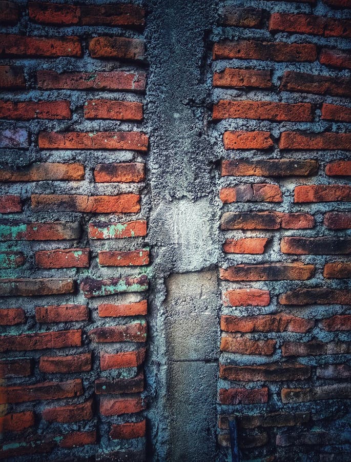 Shot on old brick wall stock photo. Image of vertical - 249042922
