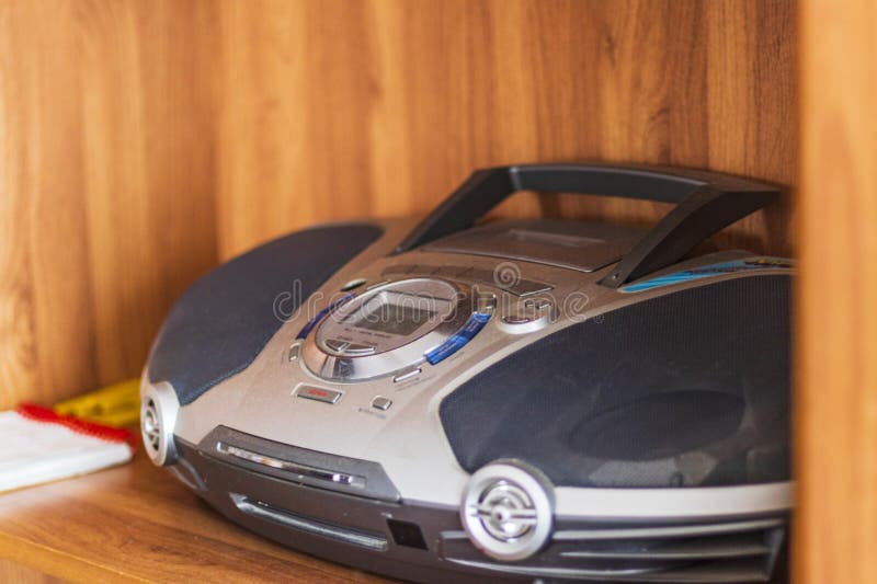 Shot of an Old Fashioned CD, Radio and Cassette Player Covered in Dust ...