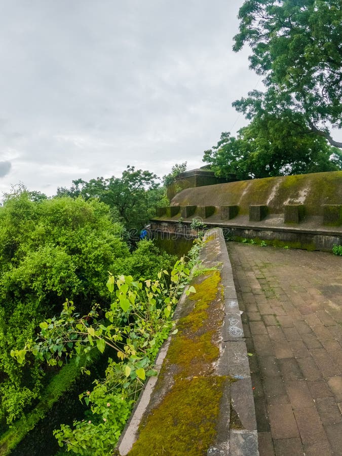 Shot of Old Stone Fort Structures Inside of Sewri Fort, Mumbai, India ...