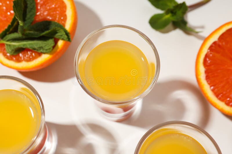 Shot with Orange Taste, Tasty Citrus Shot Concept Stock Photo - Image ...
