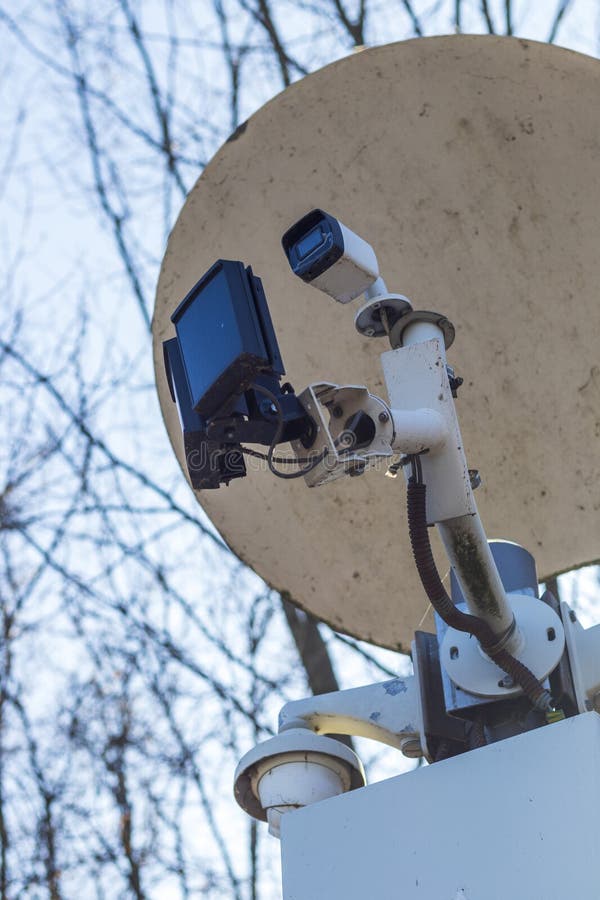 Shot of the Outdoors CCTV Camera. Concept Stock Illustration ...