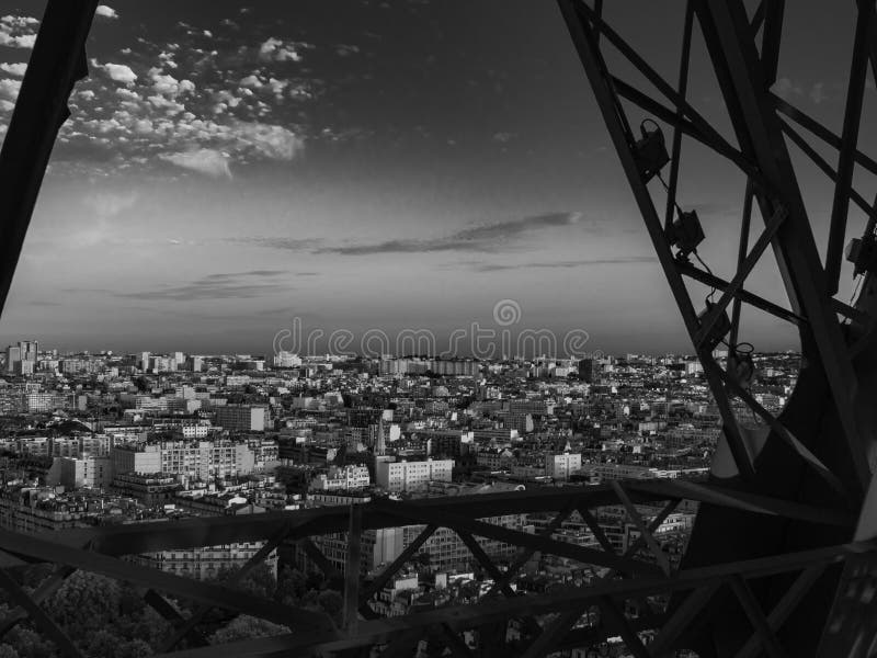A Shot of Paris from the Tower Stock Image - Image of black, paris ...