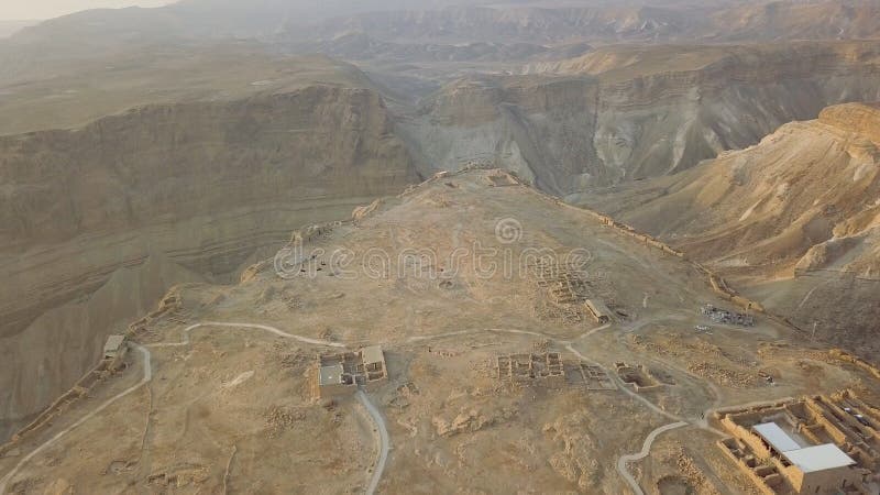 Shot of the Part of Masada Fortress Stock Image - Image of architecture ...