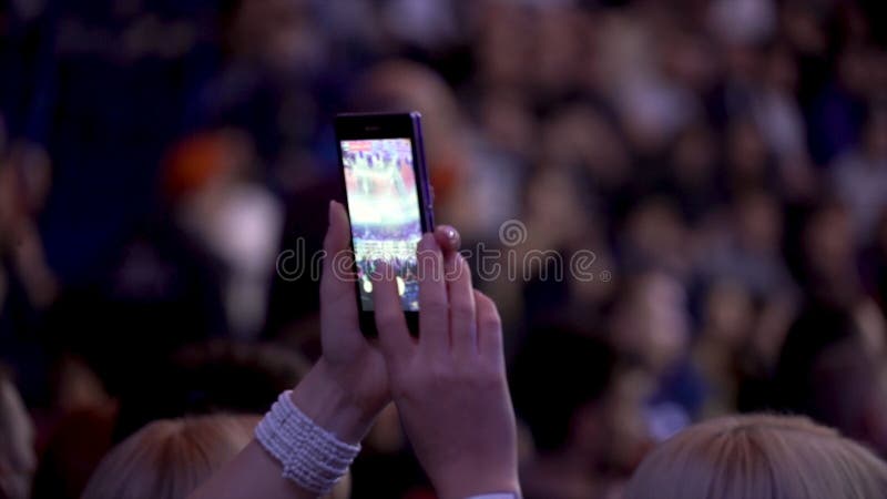 Shot on a Phone of a Boxing Fight in the Ring. Boxing Fight in the Ring ...