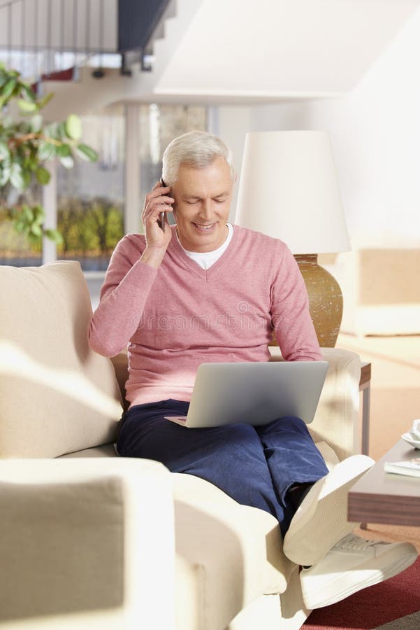 Using modern technology stock image. Image of living - 83414173