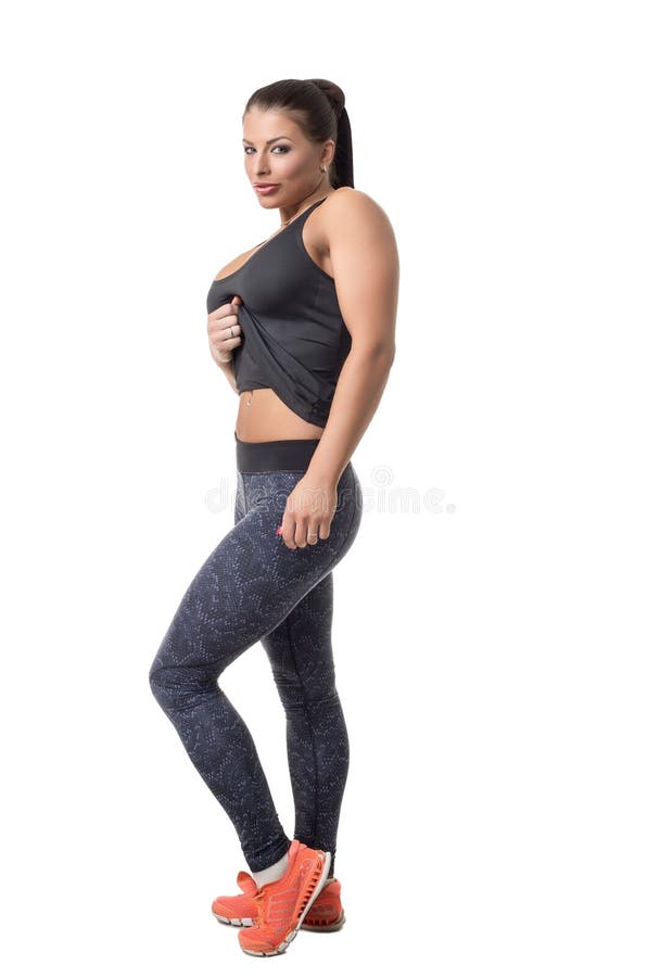 Shot of Pretty Female Bodybuilder Posing at Camera Stock Photo - Image ...