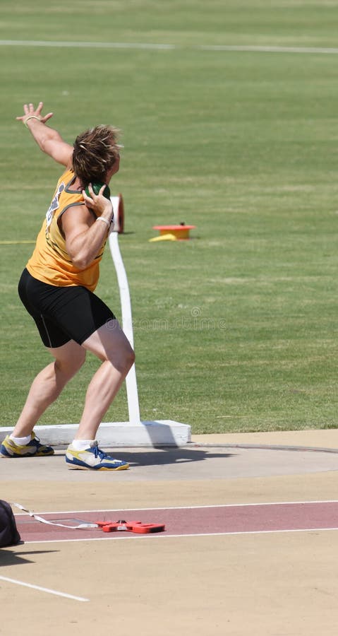 Shot Put stock image. Image of tape, shot, grass, hand - 2135557