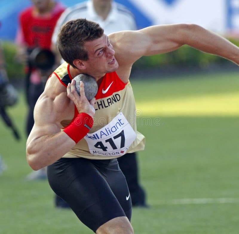 Shot put germany bosler editorial photo. Image of federation - 15267806
