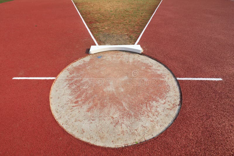 Shot put playing field stock image. Image of ball, health - 371048789