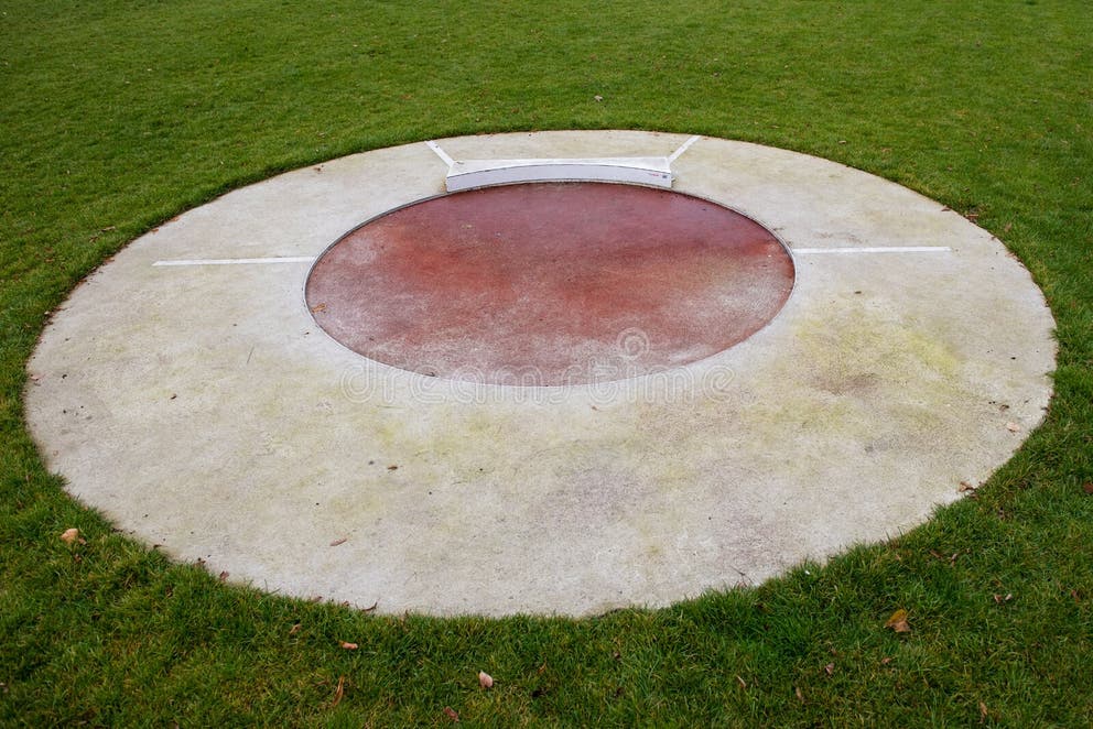 Shot Put Sector Area on the Stadium Stock Image - Image of colorful ...