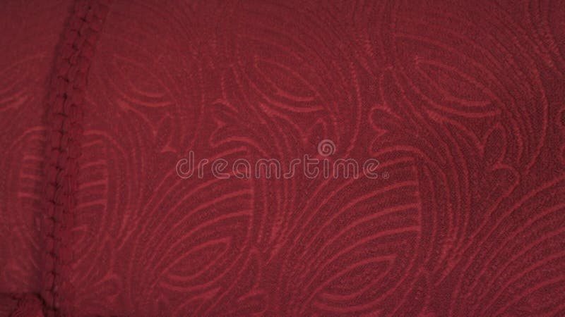 Shot of a Red Couch Tecture with Patterns. Stock Video - Video of ...