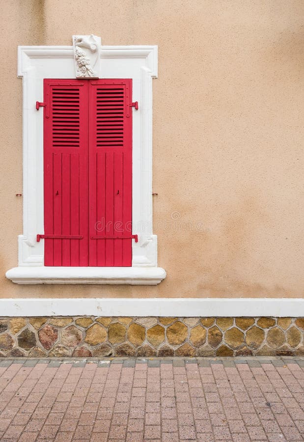 Shot of a Red Window with Frame Stock Photo - Image of light, brown ...