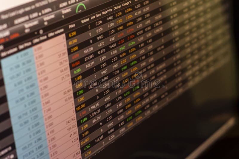 Shot of a Screen of a Trading Platform. Trading Stock Photo - Image of ...