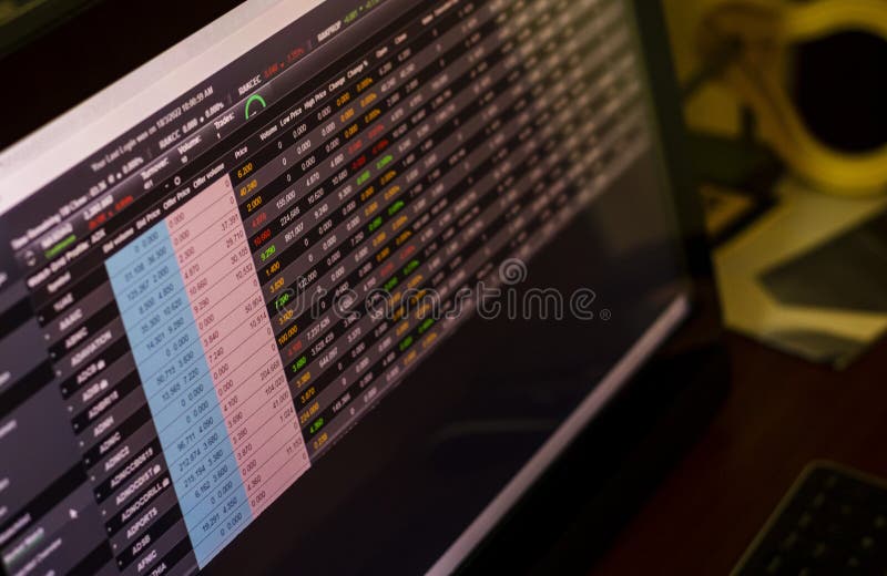 Shot of a Screen of a Trading Platform. Trading Stock Image - Image of ...