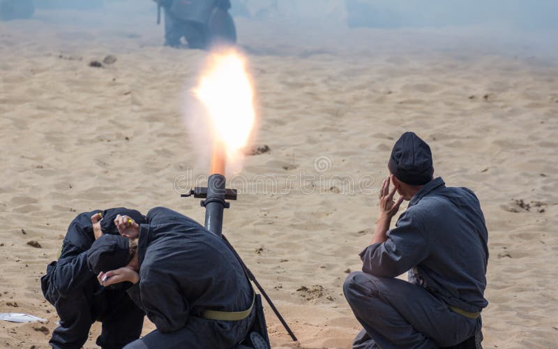 Shot mortar editorial photography. Image of army, soldier - 47043517