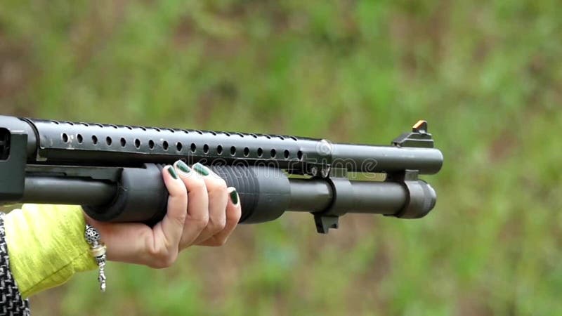 A Shot from a Shotgun in Slow Motion. Stock Footage - Video of field ...