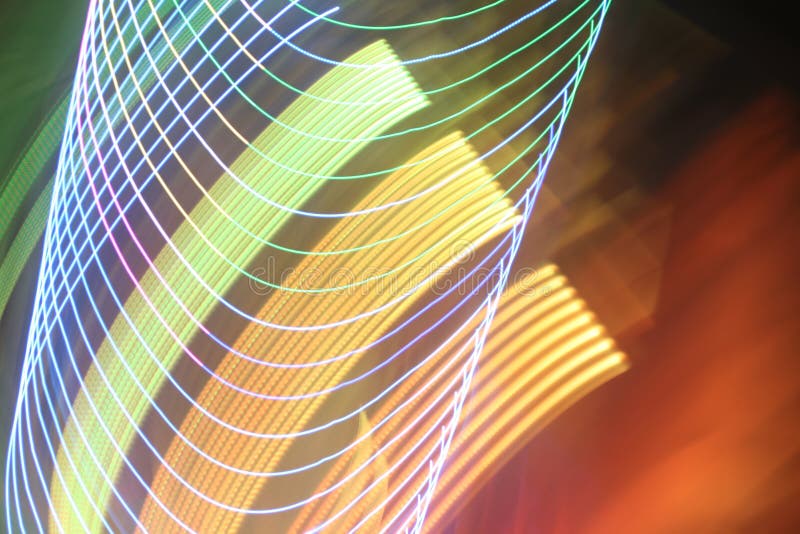 Shot of Sliding and Bending Forms, Focusing and Controlling Lights ...