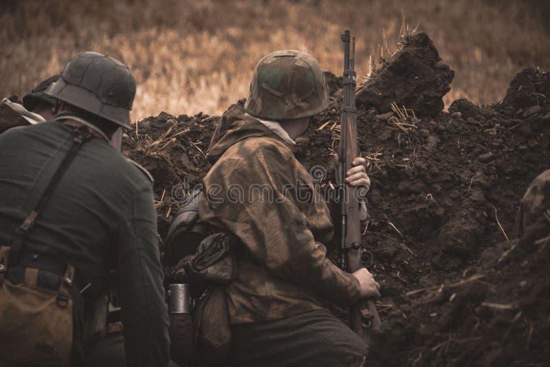 Shot of Soldiers in World War 2 Stock Photo - Image of history, warrior ...