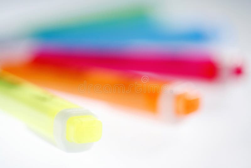 A Shot of Some Colourful Highlighter Stock Photo - Image of highlight ...