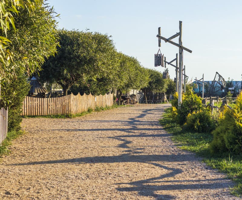 Shot of the Street in the Village. Rural Stock Photo - Image of travel ...