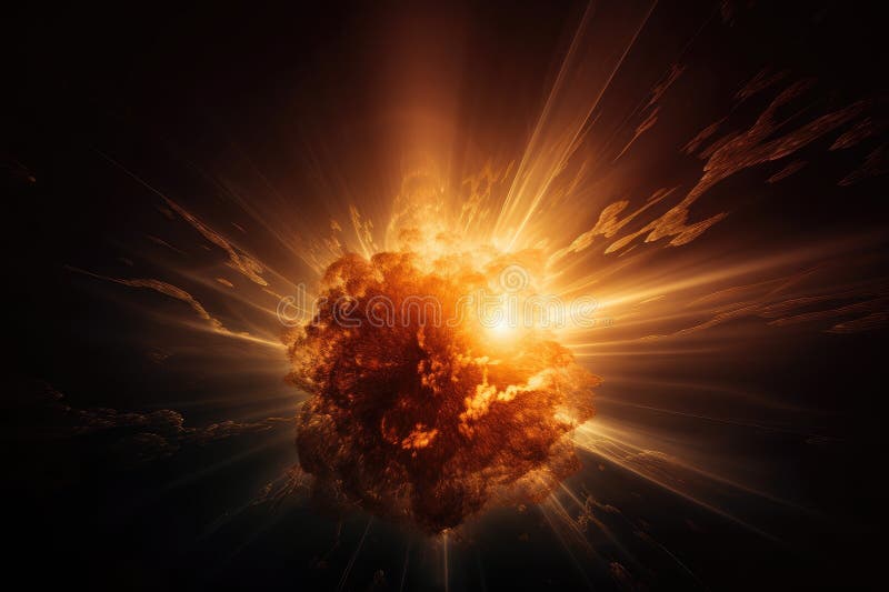 Shot of the Sun, with Powerful Explosions and Bursts of Light Stock ...