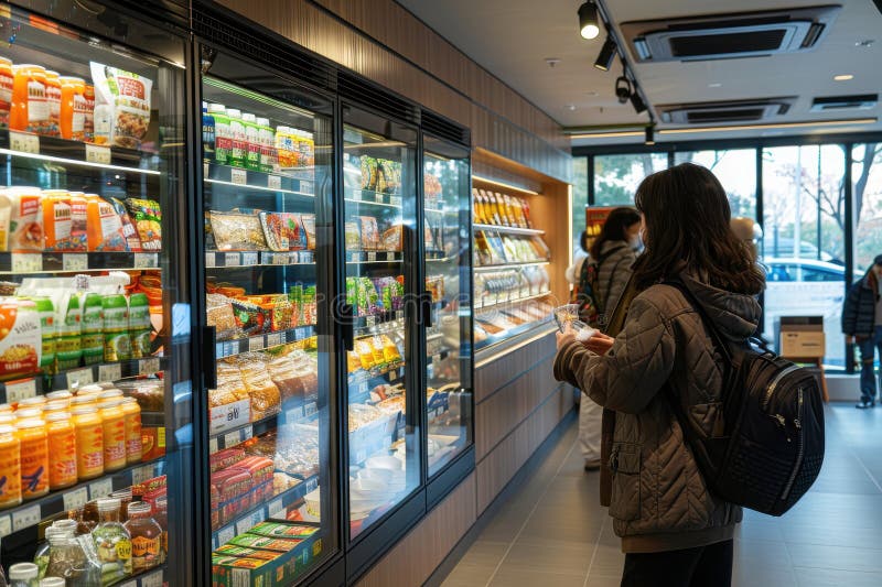 Shot of Supermarket Retail Store or Grocery Stock Image - Image of good ...