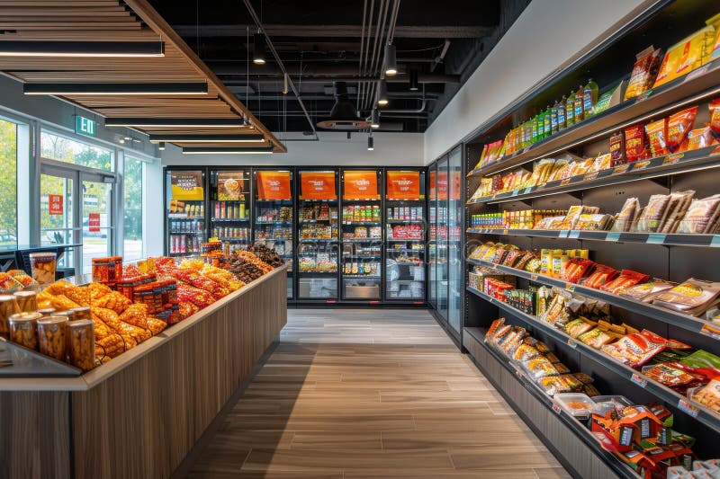 Shot of Supermarket Retail Store or Grocery Stock Image - Image of ...