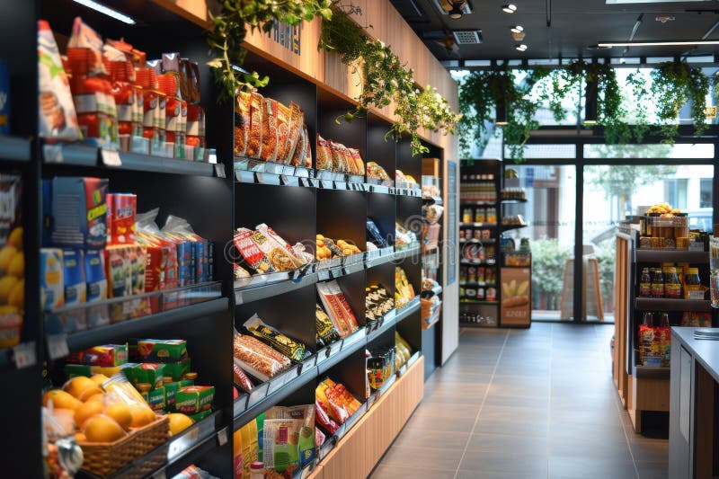 Shot of Supermarket Retail Store or Grocery Stock Image - Image of sale ...