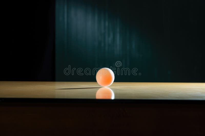 Shot of a Table Tennis Ball Spinning on the Edge of the Table Stock ...