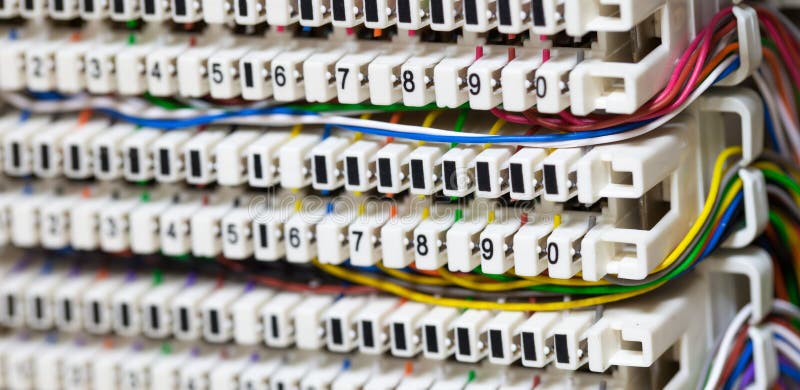 A Shot of Telephone Cable in Telephone Panel Stock Image - Image of ...