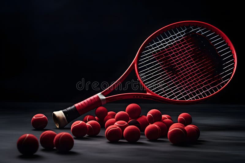 A Shot of a Tennis Racket and a Tennis Ball. Neural Network AI ...