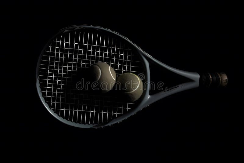 A Shot of a Tennis Racket and a Tennis Ball. Neural Network AI ...