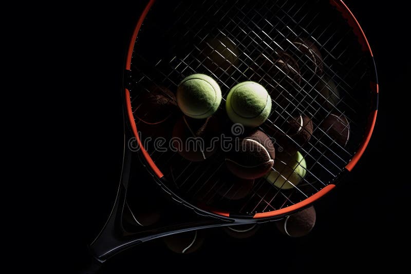 A Shot of a Tennis Racket and a Tennis Ball. Neural Network AI ...