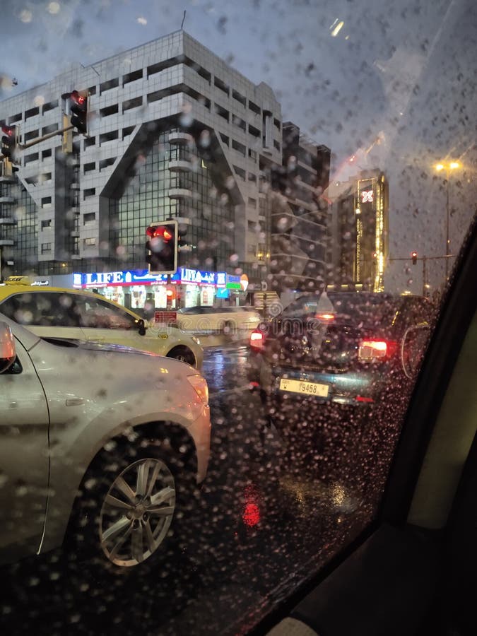 Shot during Traffic Light in Dubai Editorial Stock Photo - Image of ...