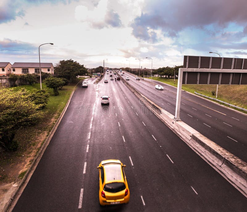 Easy Going from Here on. Shot of a Traffic on the Motorway. Stock Image ...