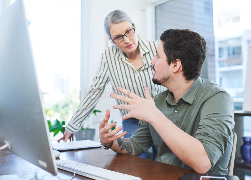 Merging Their Ideas into Something that Works Stock Photo - Image of ...