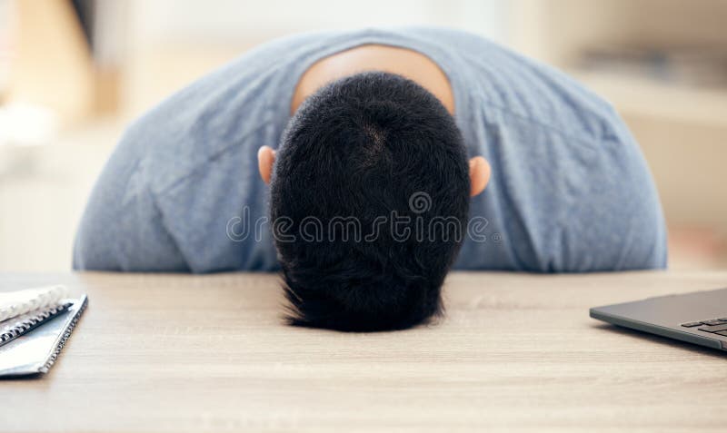 Putting My Head Down for a Second. Shot of an Unrecognizable ...