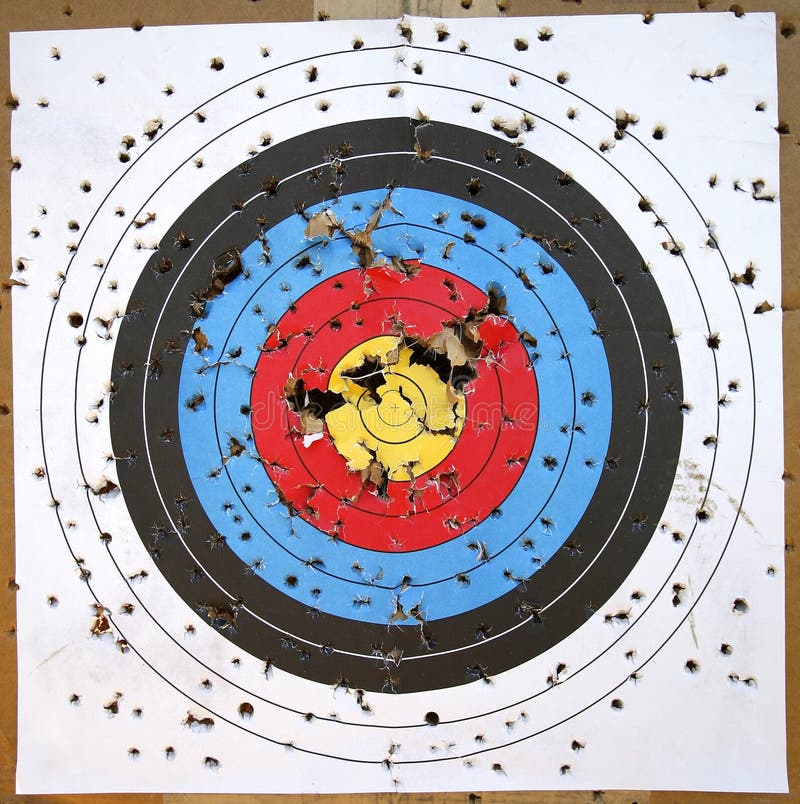 Shot-up Target stock image. Image of mark, miss, competition - 7660191