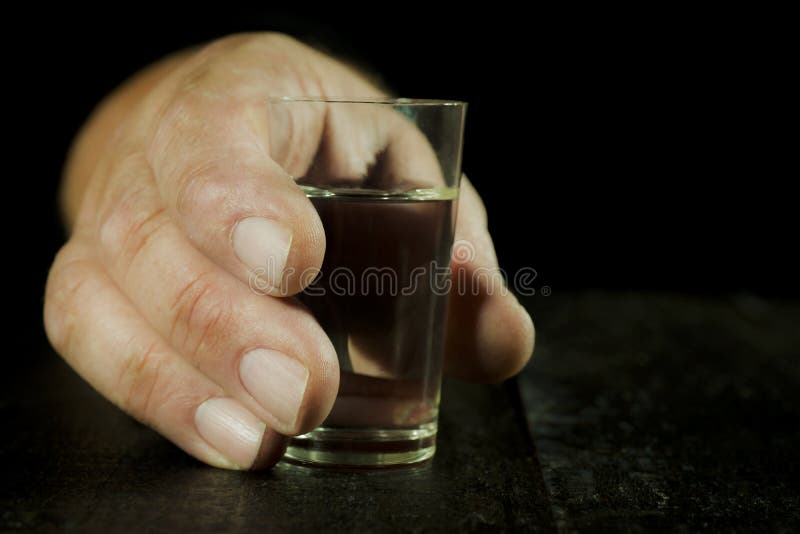 Hand With A Shot Glass Of Vodka. Stock Image - Image of shot, spirit ...