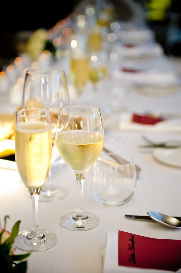 Shot of Wedding Reception Dinner Table Decoration Stock Image - Image ...