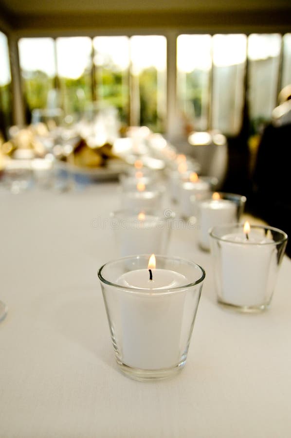 Shot of Wedding Reception Dinner Table Decoration Stock Image - Image ...