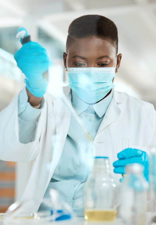 Getting Down To the Root of the Problem. Shot of a Young Scientist ...