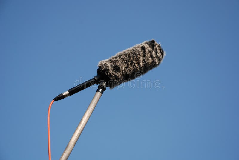 Shotgun Microphone and Wind Protector Stock Photo - Image of protector ...