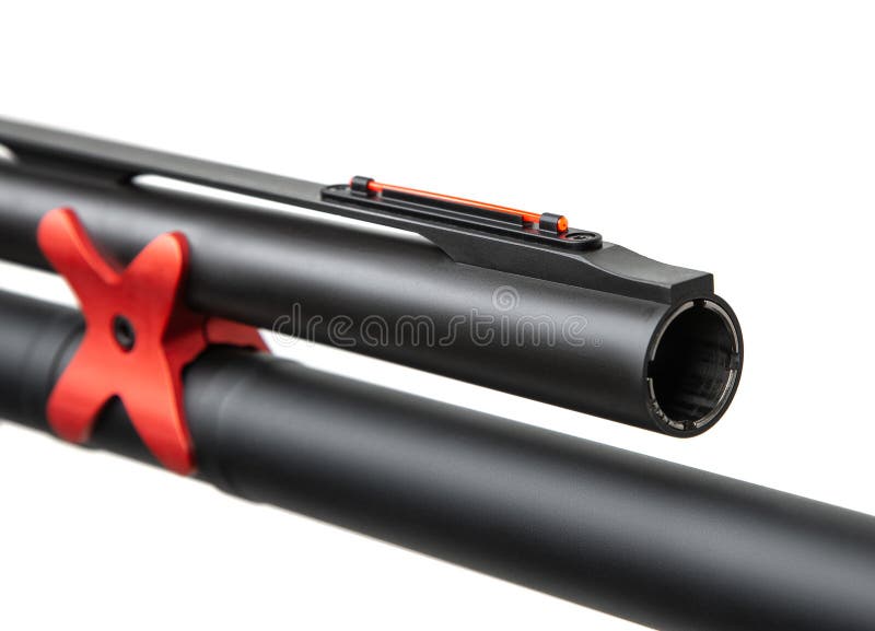 Shotgun Muzzle and Fiber Optic Sight Stock Illustration - Illustration ...