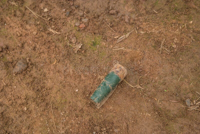 Shotgun Shell Laying on the Ground Stock Photo - Image of abandoned ...