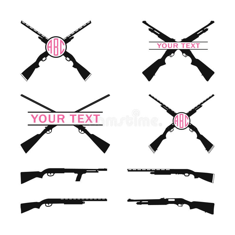 Shotgun Silhouettes, Shotgun and Rifle Logos and Silhouettes, Gun ...
