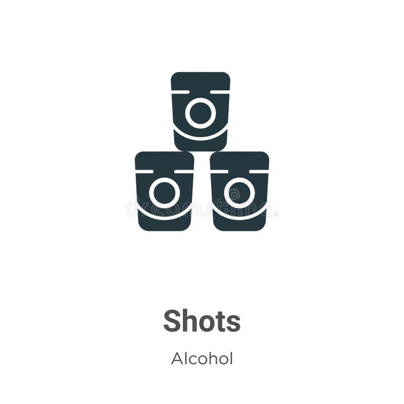 Shots Vector Icon on White Background. Flat Vector Shots Icon Symbol ...